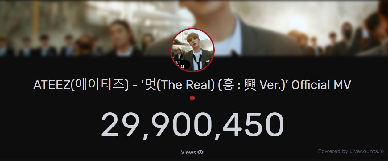 ATYstream | ATEEZ on Twitter: "【📣】 'The Real' MV has reached 29.9M views! 🎓🎉 Only 100K away from ...