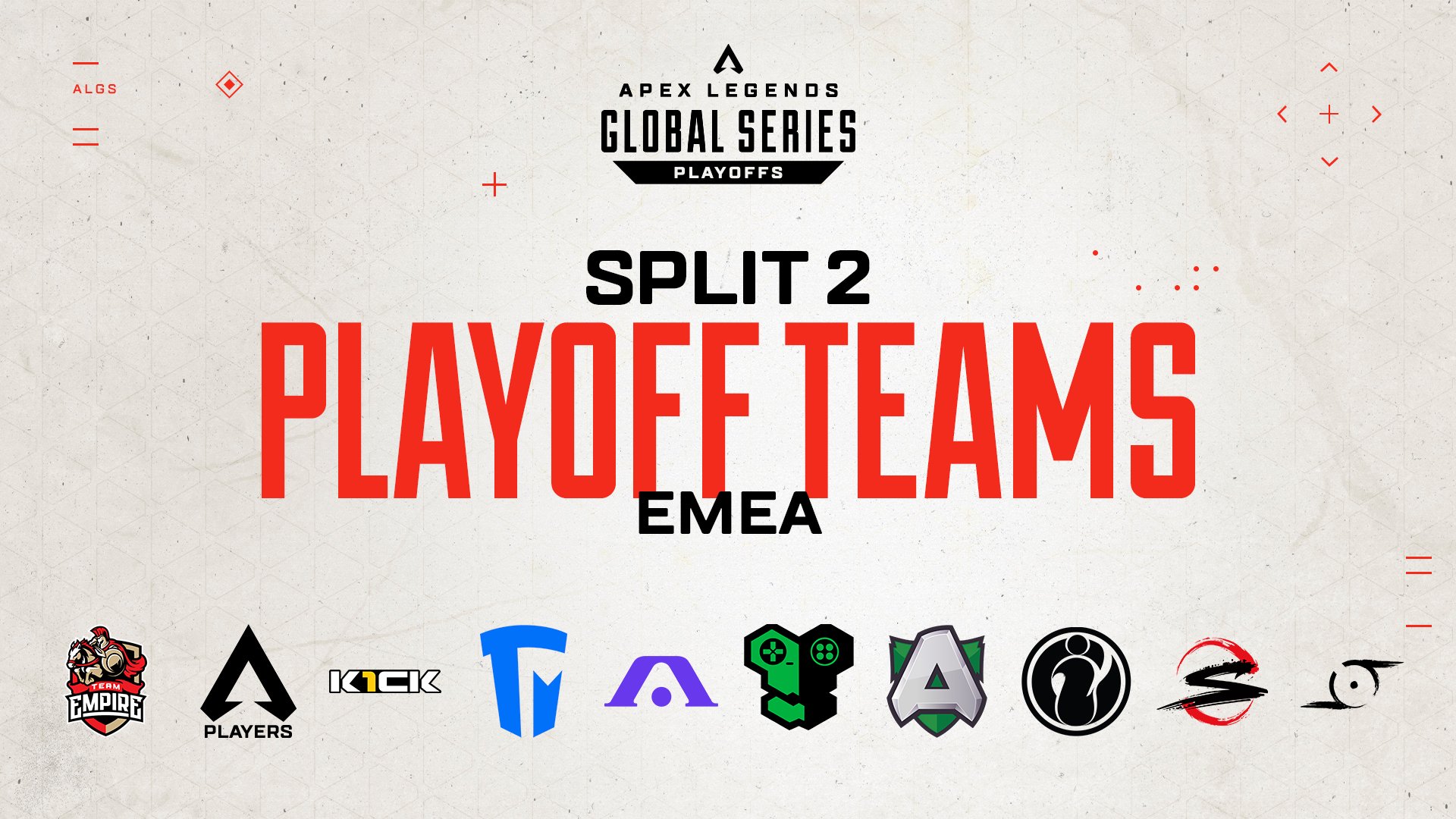 Apex Legends Esports on Twitter: "EMEA | Split 2 #ALGS | Playoff Teams: https://t.co/YYWz2gprcM ...