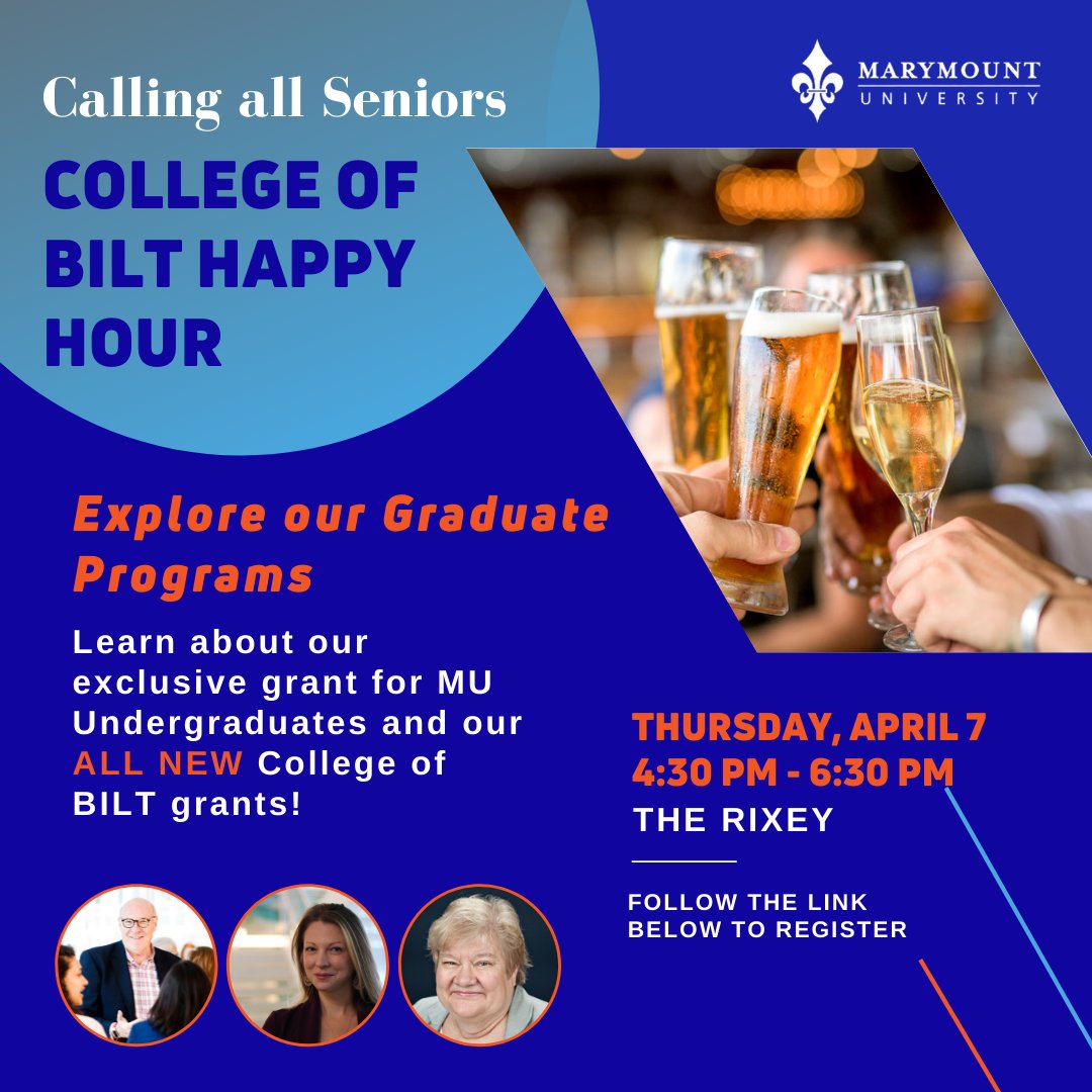Marymount BILT on Twitter: "Meet with faculty and current graduate students to explore our ...
