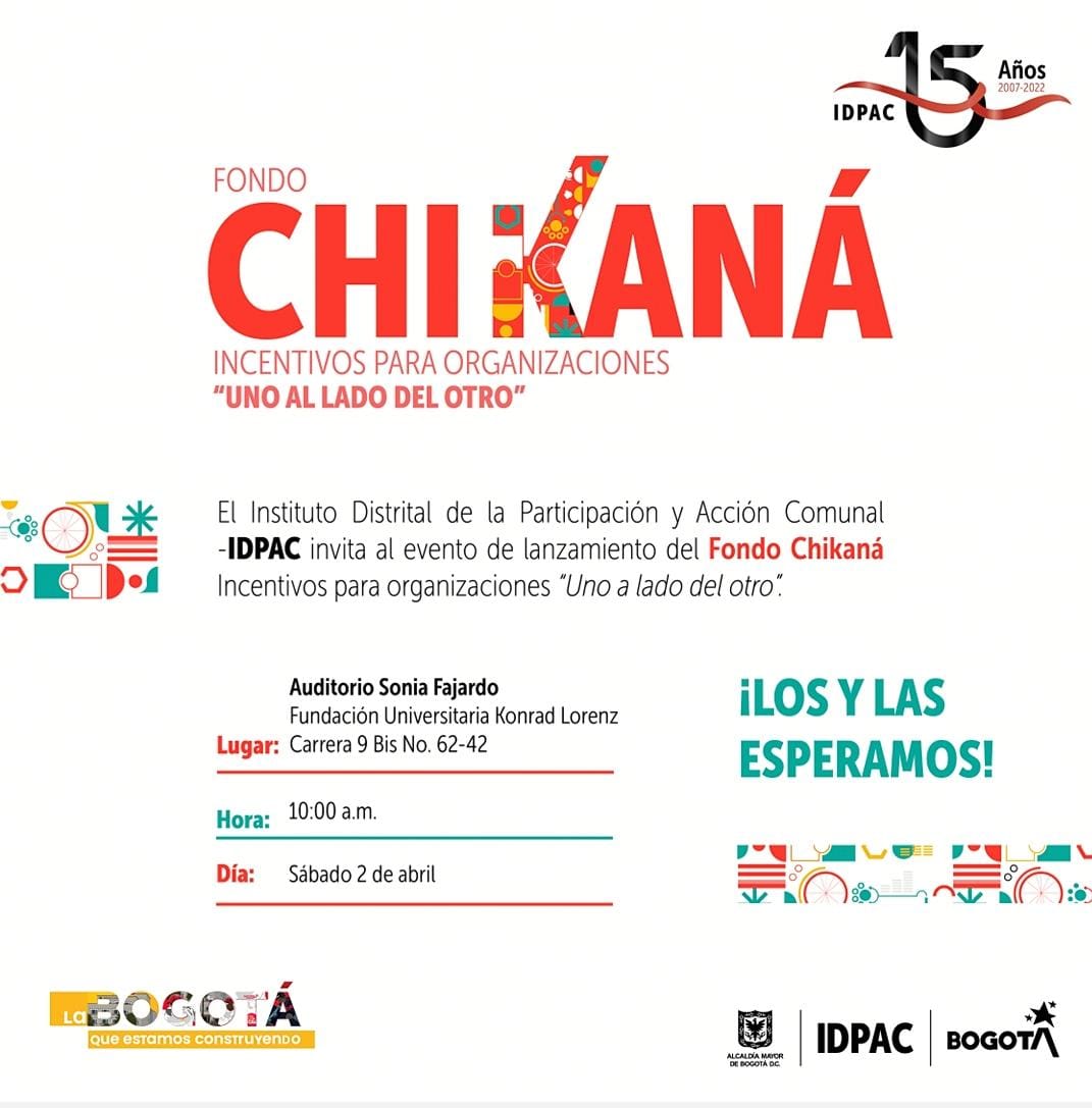 Idpac On Twitter Participa En El Gran Lanzamiento Del Fondo Chikaná