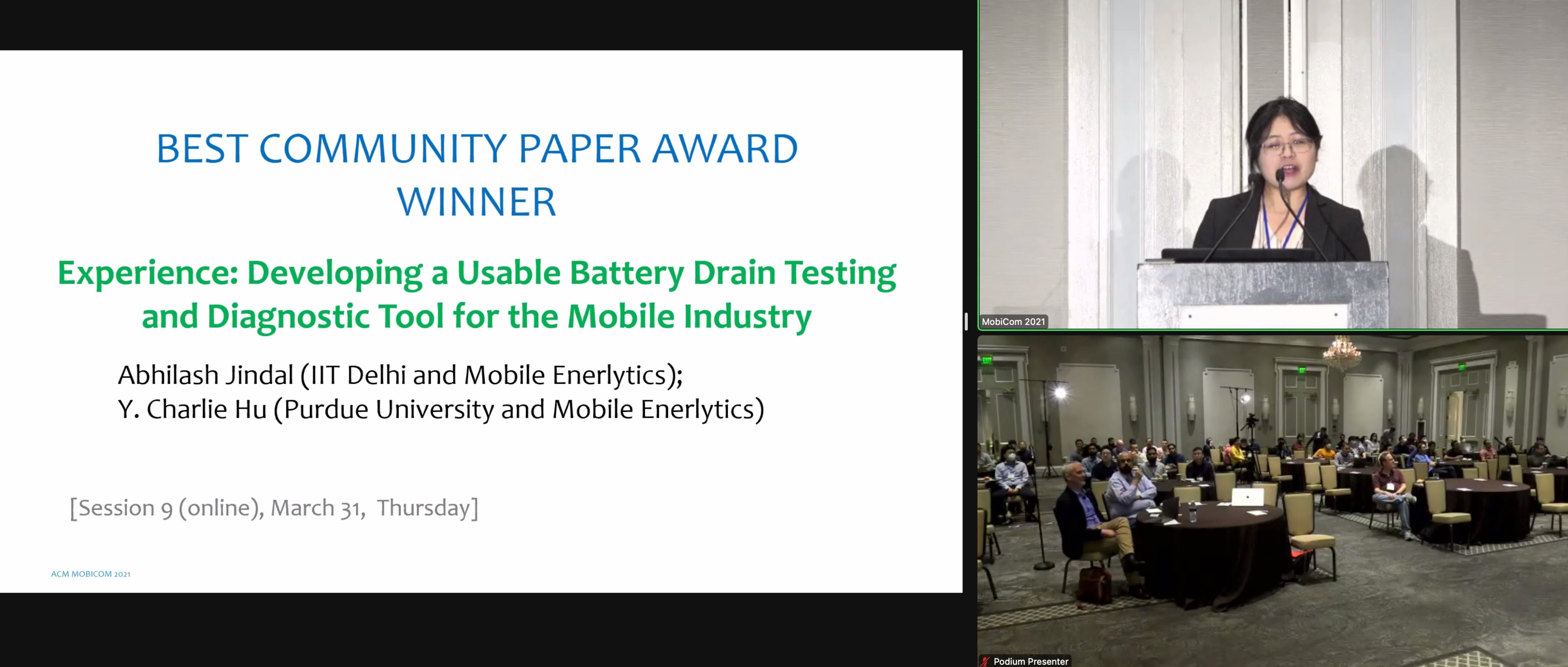 Acm Sigmobile On Twitter Mobicom2021 Best Community Paper Award Goes