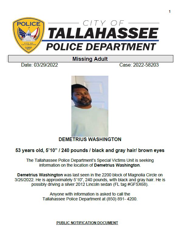 Tallahassee Police On Twitter Please Share To Help Locate This