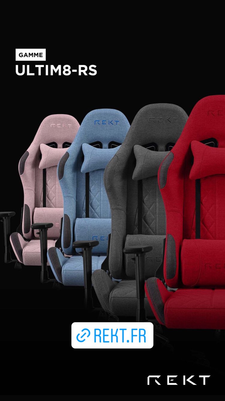 REKT 🇫🇷 on Twitter: "🔥NOUVEAUTÉ 🔥 Chaise Gaming ULTIM8-RS 🚀 TROUVE TON STYLE ! 😎 👉🏼 https://t.co ...