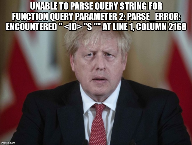 Meme Overflow On Twitter Unable To Parse Query String For Function Query Parameter 2 Parse