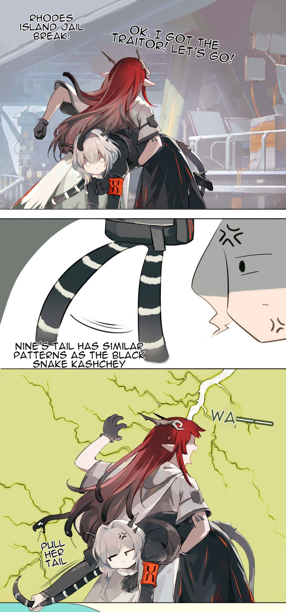 TwilledWave on Twitter: "[Ch9] Nine stole Talulah (Part 2) Evil tail is seducing Talulah #アークナイツ ...