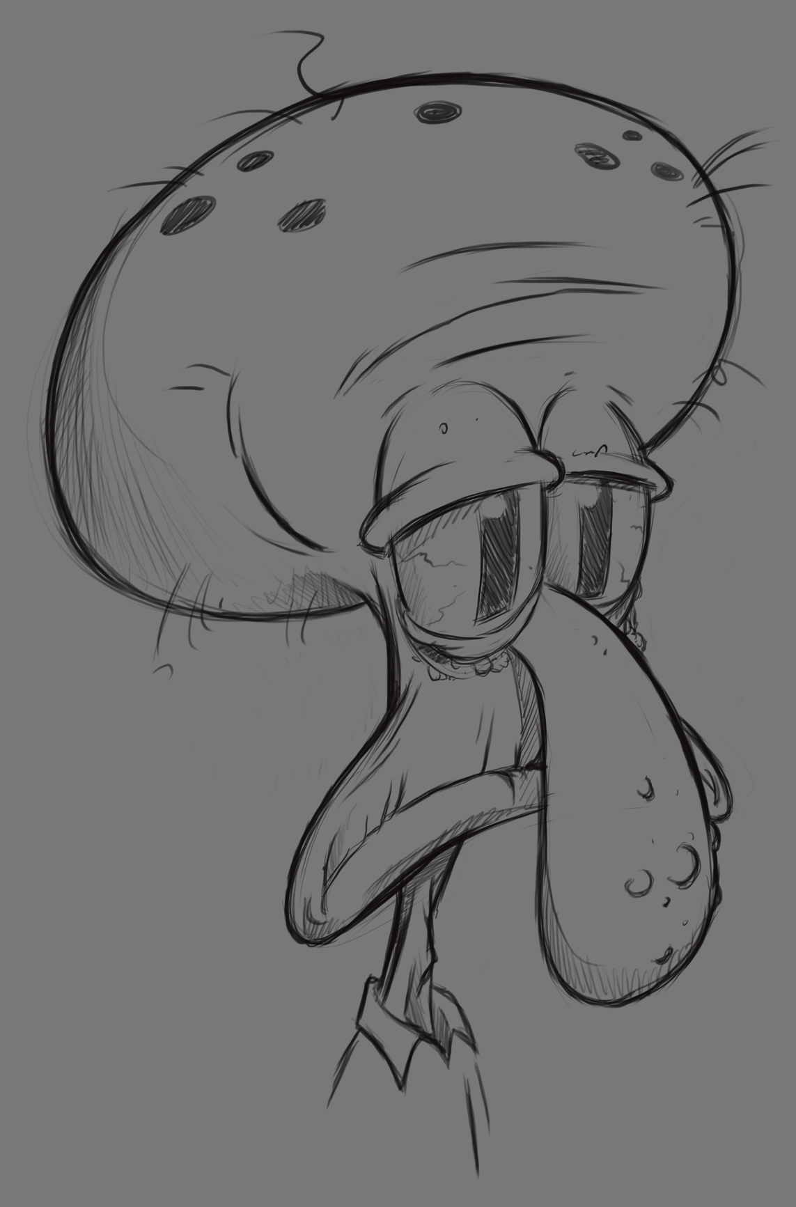 Squidward Drawing