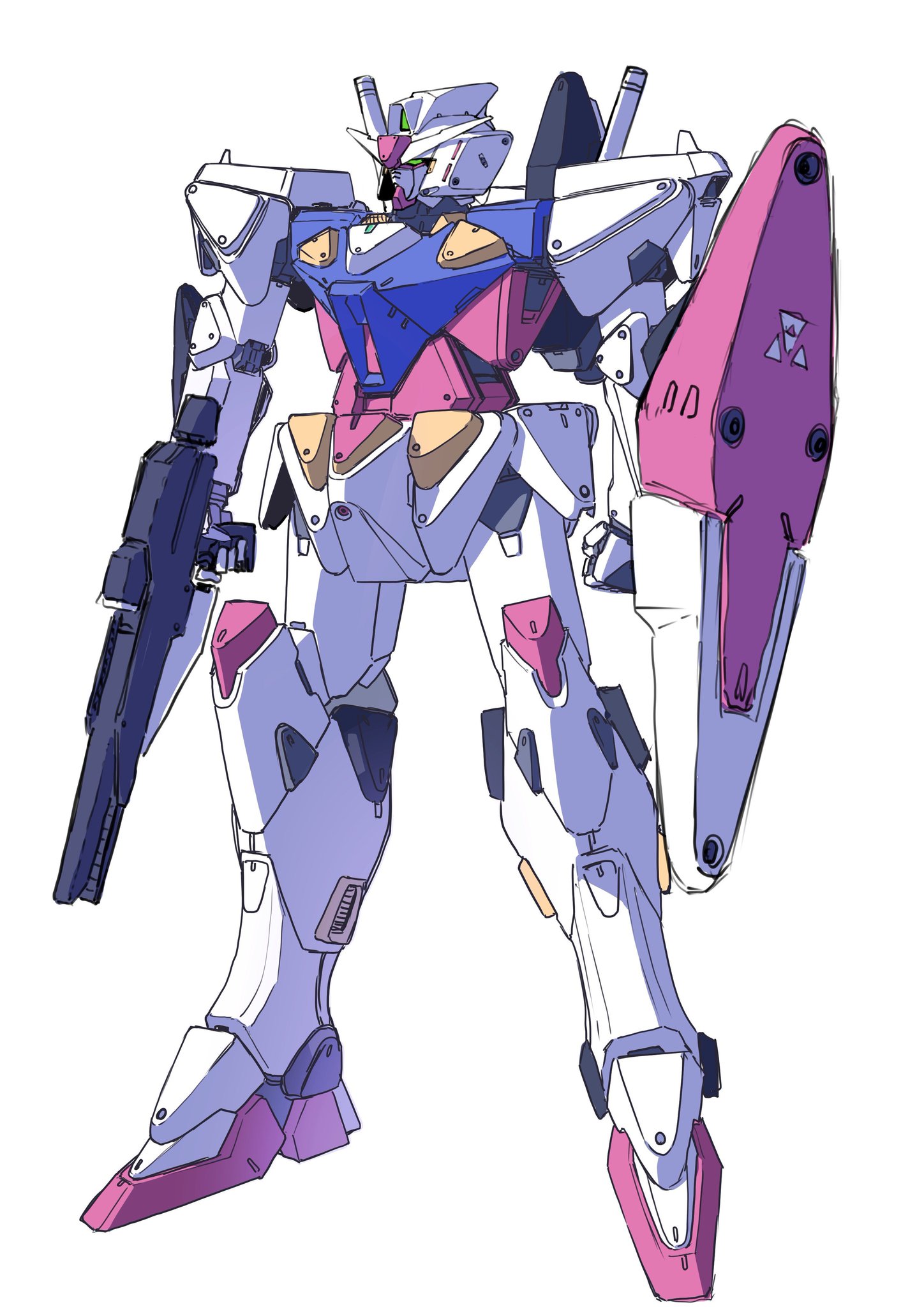 森羅 Sinnra_art on Twitter: "RT @kuroba_yotsuha: 以前描いたガンダムにライフルとシールド持たせた https://t.co/AOJWkIkWmT ...