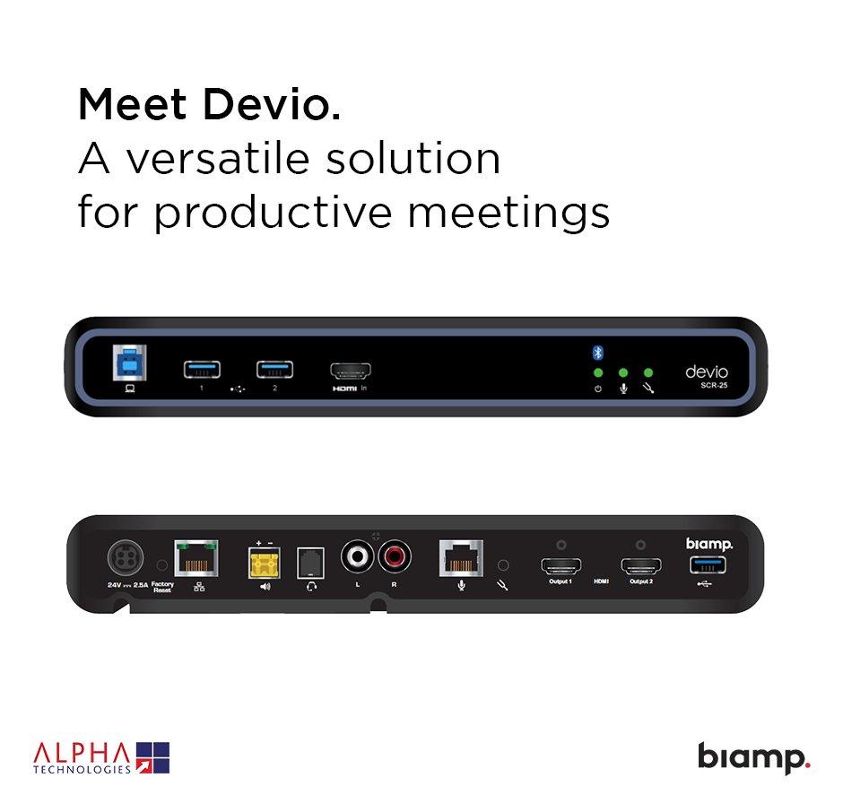 Alpha TechnologiesSA on Twitter: "The Biamp Devio SCR-25 is a conferencing hub that provides ...