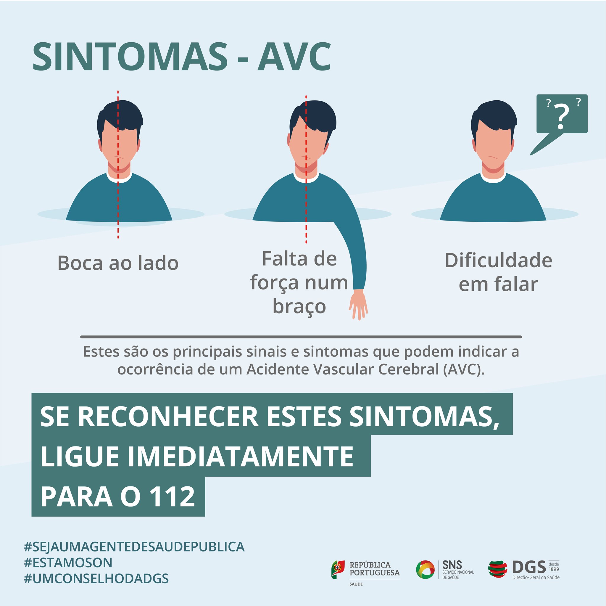 DGS on Twitter: "Hoje assinala-se o Dia Nacional do Doente com Acidente Vascular Cerebral (AVC ...