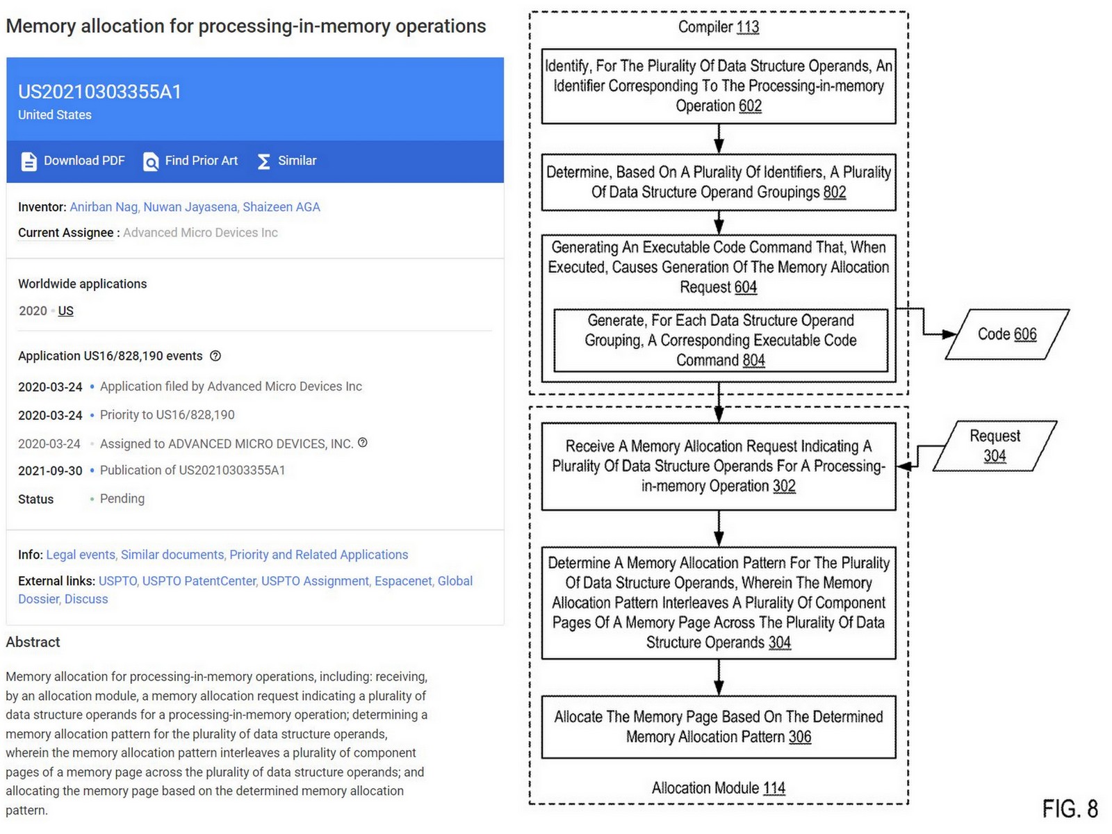 OGAWA, Tadashi on Twitter: "=> AMD: Processing-In-Memory Patents Memory allocation, Appl, Sep ...