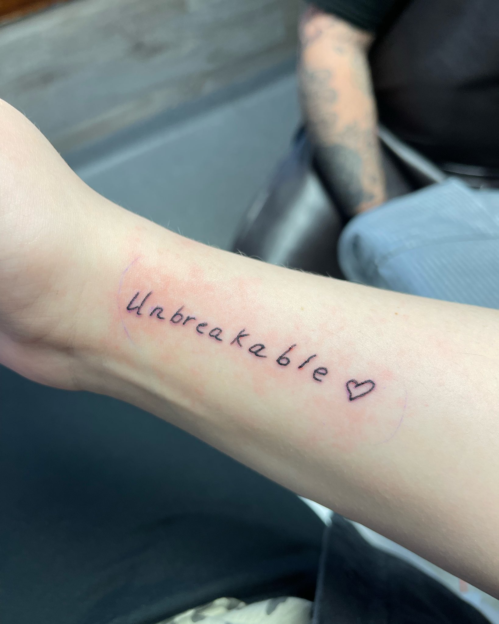 Unbreakable Wrist Tattoo