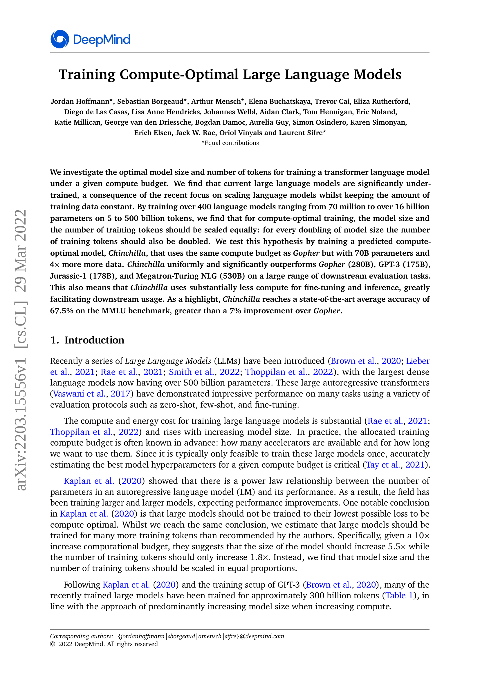Andrej Karpathy on Twitter: "New (small!) language model Chinchilla (70B) outperforms much ...
