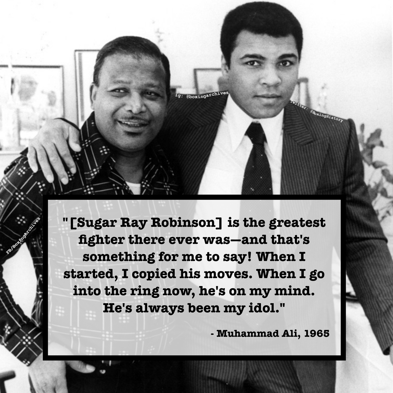 Sugar Ray Robinson And Muhammad Ali
