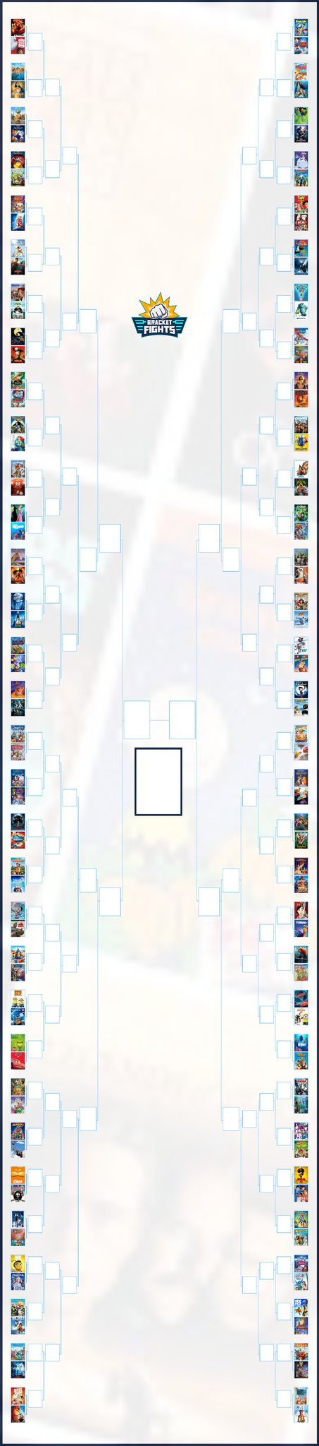 BracketFights on Twitter: "Animated Movie Battle Royale 128 classics in one bracket, only 1 ...