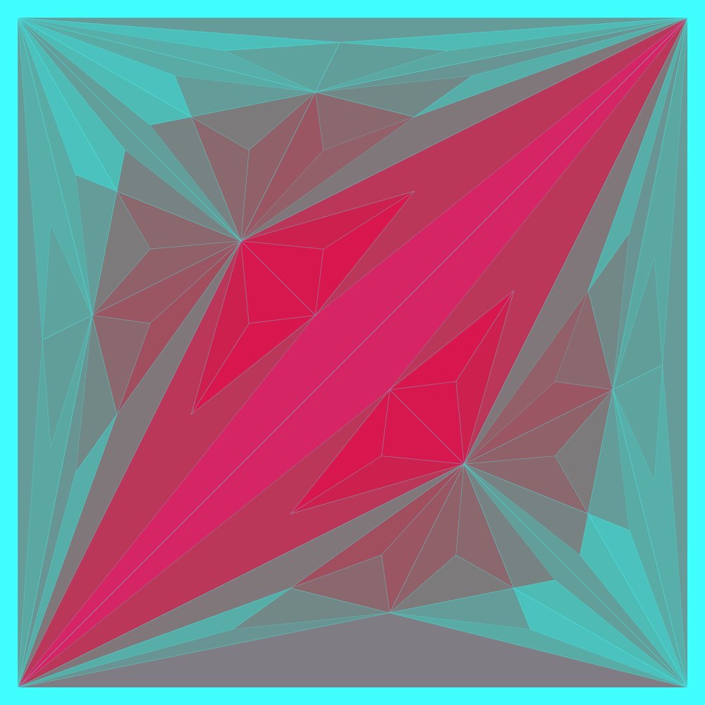 Jack Rusher on Twitter: "Debug output from recursive subdivision code using Delaunay ...