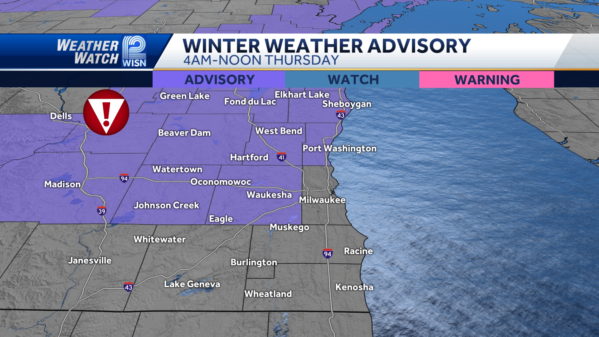 Mark Baden on Twitter: "Winter weather advisory issued for much of our area for Thursday morning ...