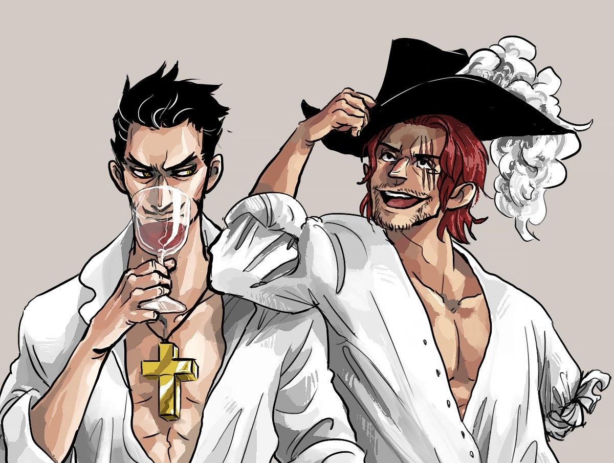 One Piece Shanks Vs Mihawk