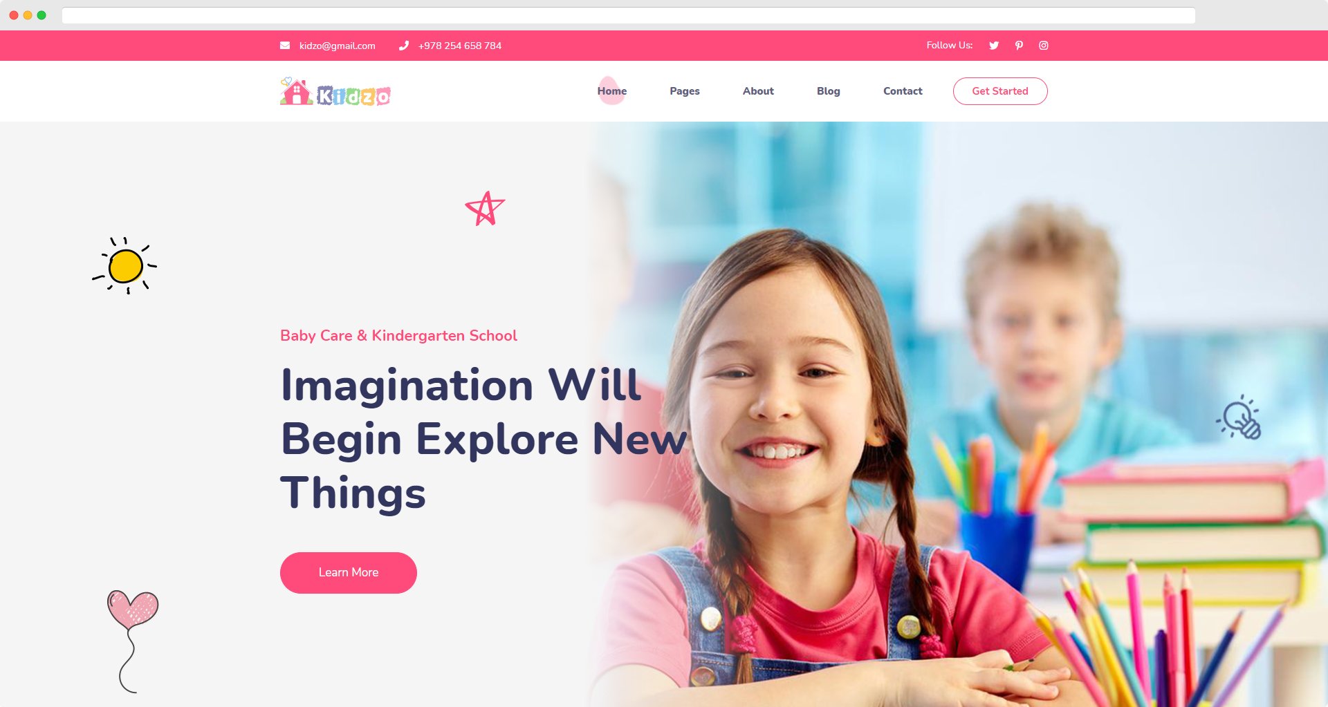 Troy Barone on Twitter: "Kidzo - Kids & Children WordPress Theme 🔗 https://t.co/lCbzjGC1tb 🚼 ...