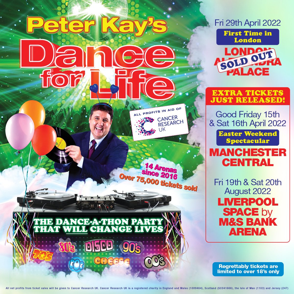 Peter Kay on Twitter: "Extra tickets just released for Peter Kay’s Dance for Life in Manchester ...