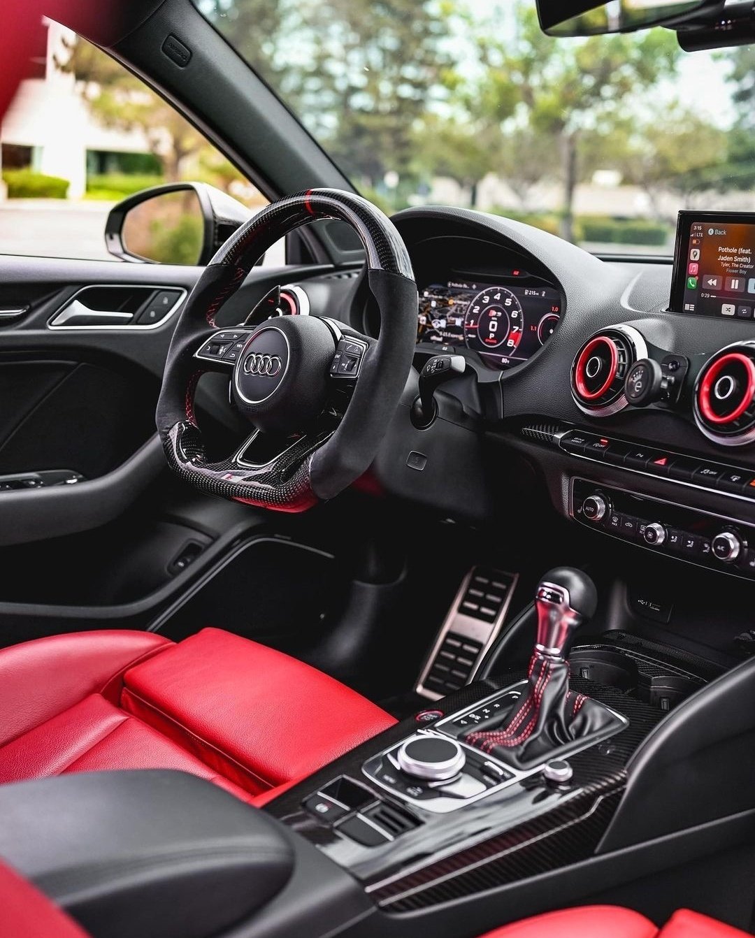 2022 Audi S3 Red Interior