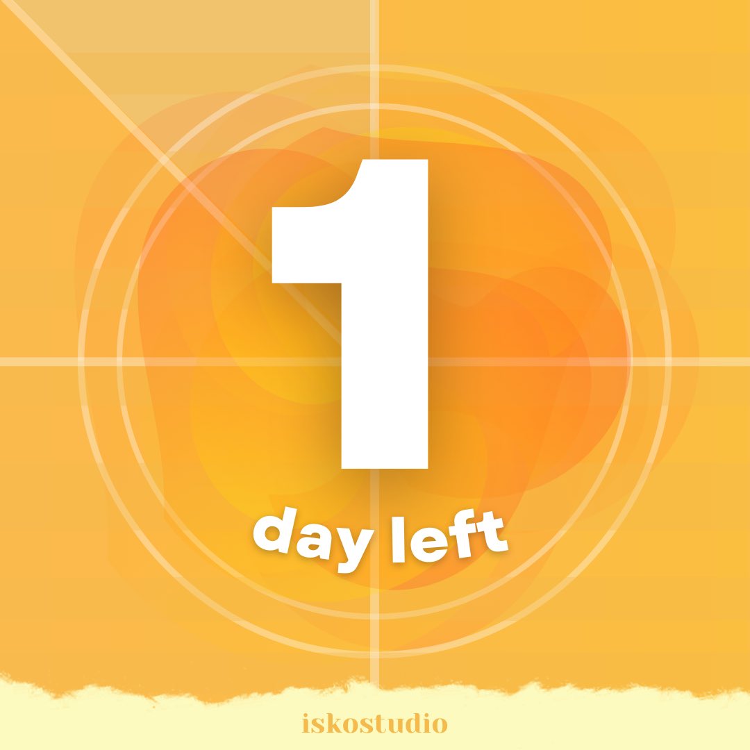 iskostudio on Twitter: "Tomorrow may be April fools’ but we won't be fooling you --- 1 day left ...