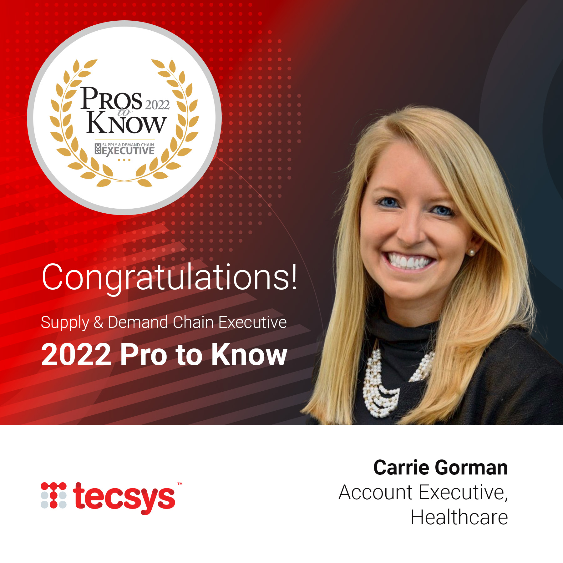 Tecsys Inc. on Twitter: "Congratulations to Tecsys' Carrie Gorman for being named one of ...