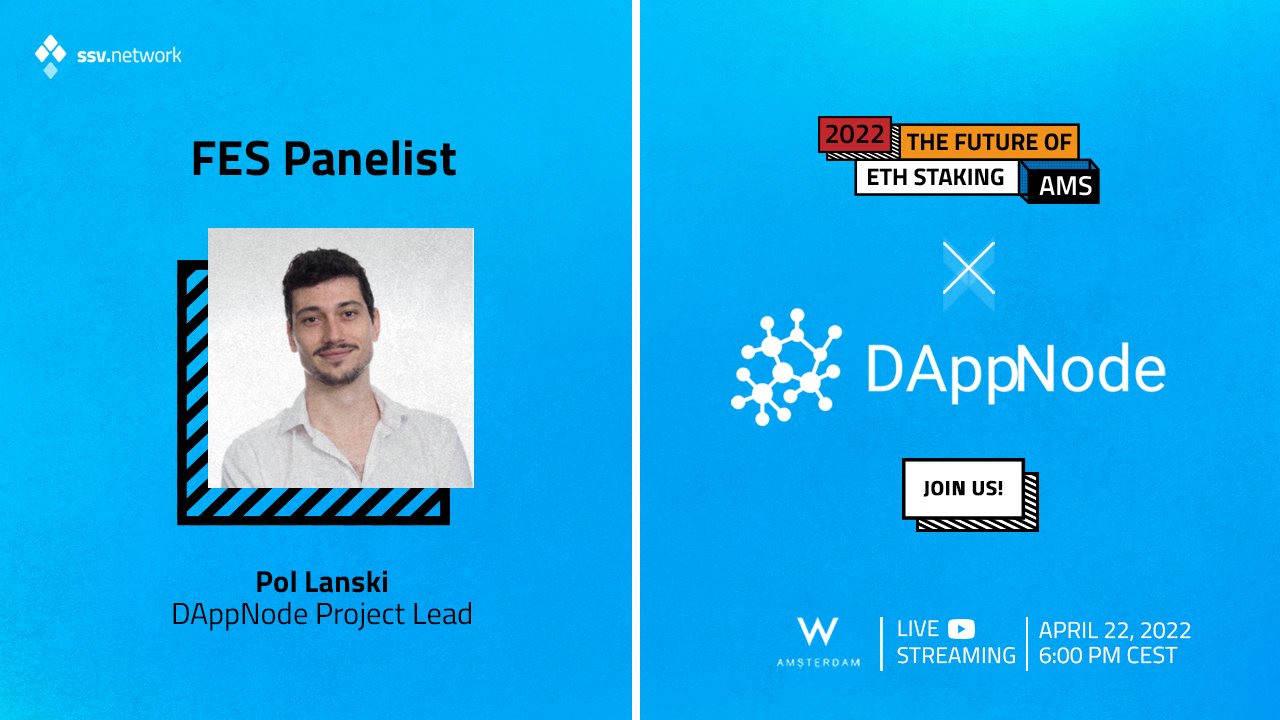 ssv.network on Twitter: "Excited to announce @Pol_Lanski from @DAppNode as the 1st speaker in ...