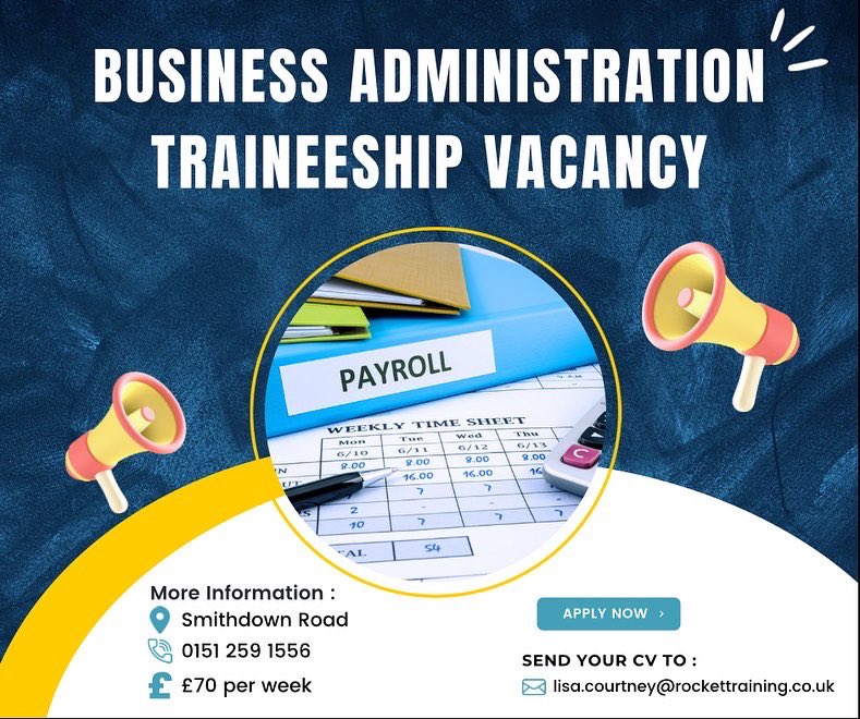 Rocket Training on Twitter: "We’re working alongside local businesses to provide traineeships in ...