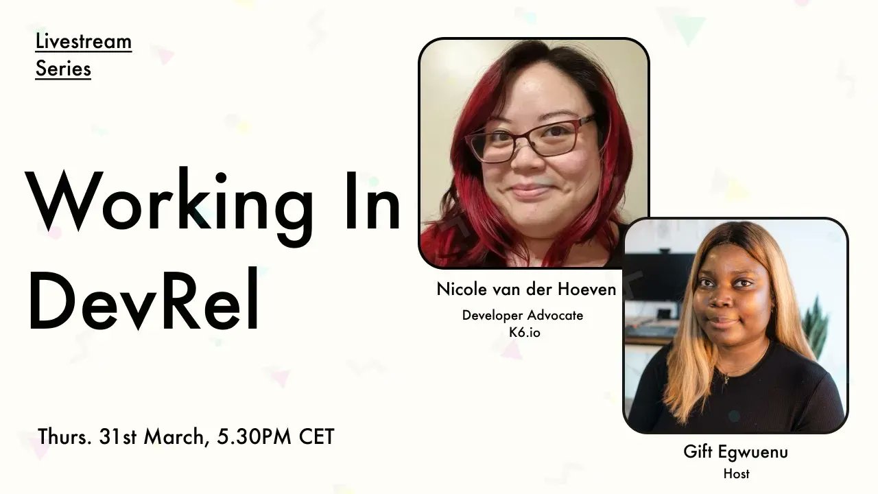 Nicole van der Hoeven on Twitter: "If you've ever wondered what DevRel is, I'm live right now ...