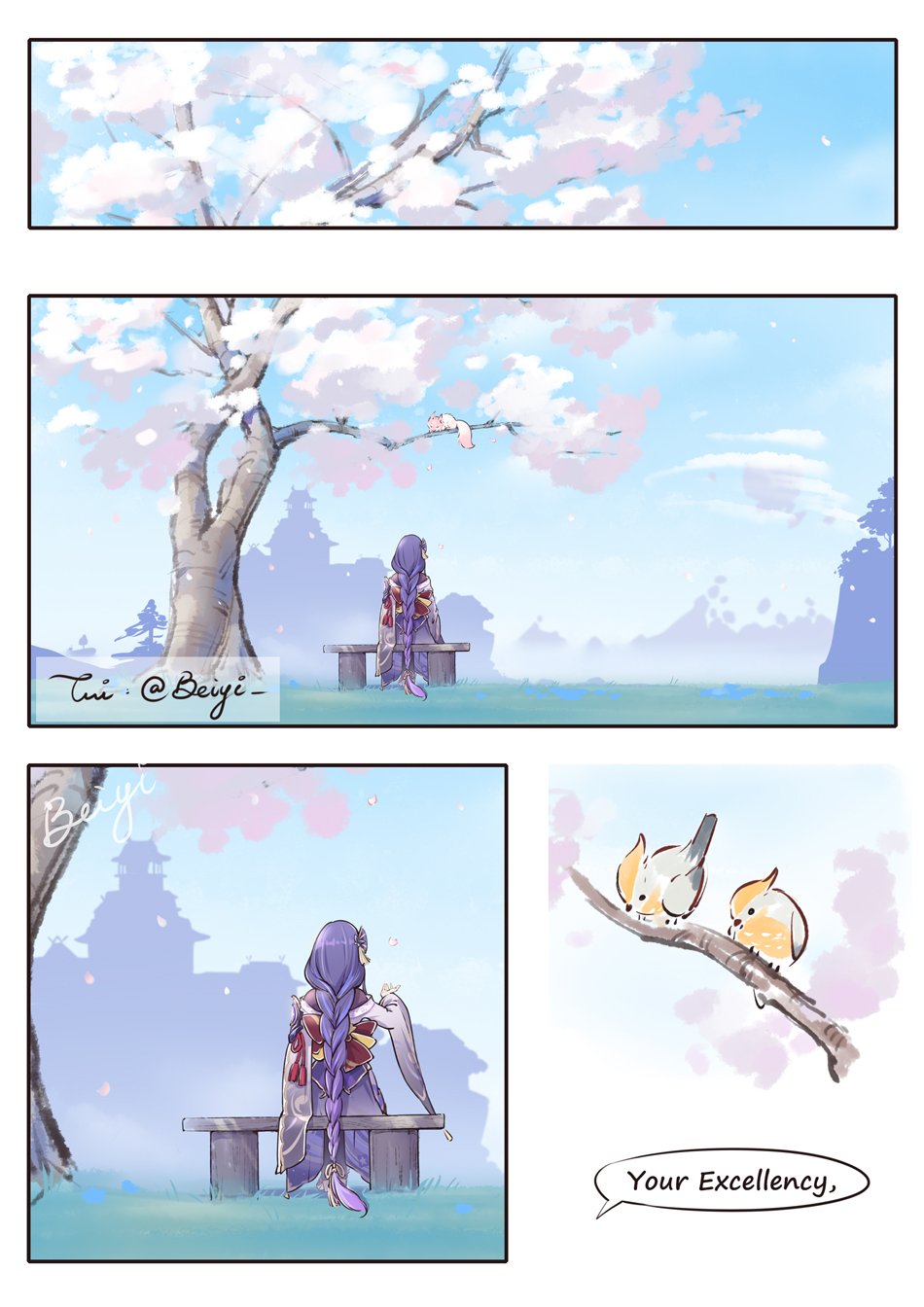 Beiyi on Twitter: "🌸A scene that I had in my mind for some time🦊 (This has nothing to do with ...