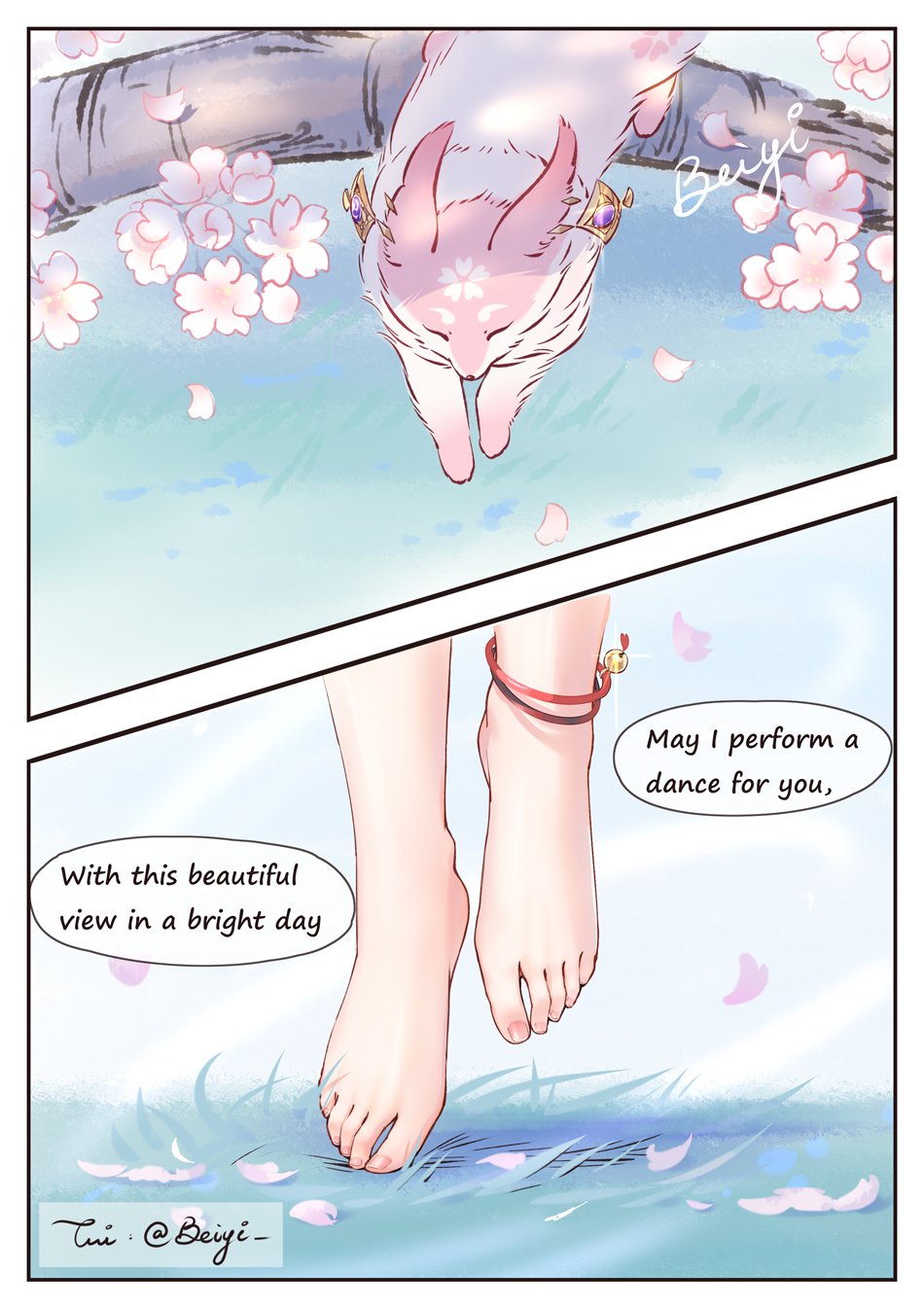 Beiyi on Twitter: "🌸A scene that I had in my mind for some time🦊 (This has nothing to do with ...
