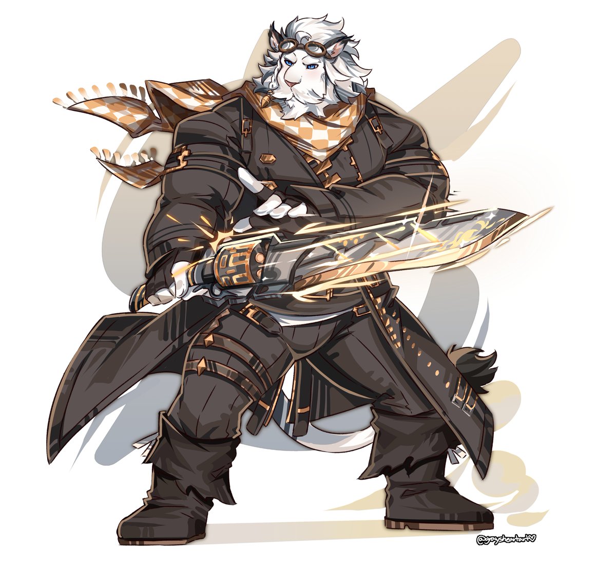 「gunbreaker hrothgar commission 🤍 」|merry graymas 🎄 (comms full)のイラスト