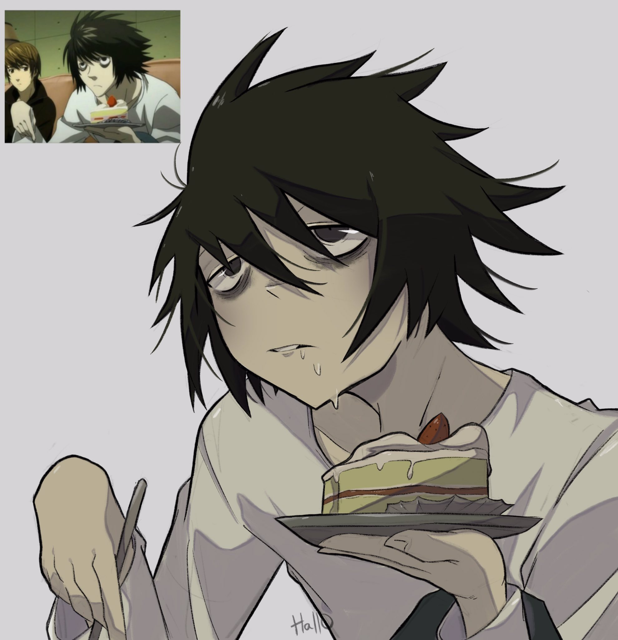 L Death Note Eating
