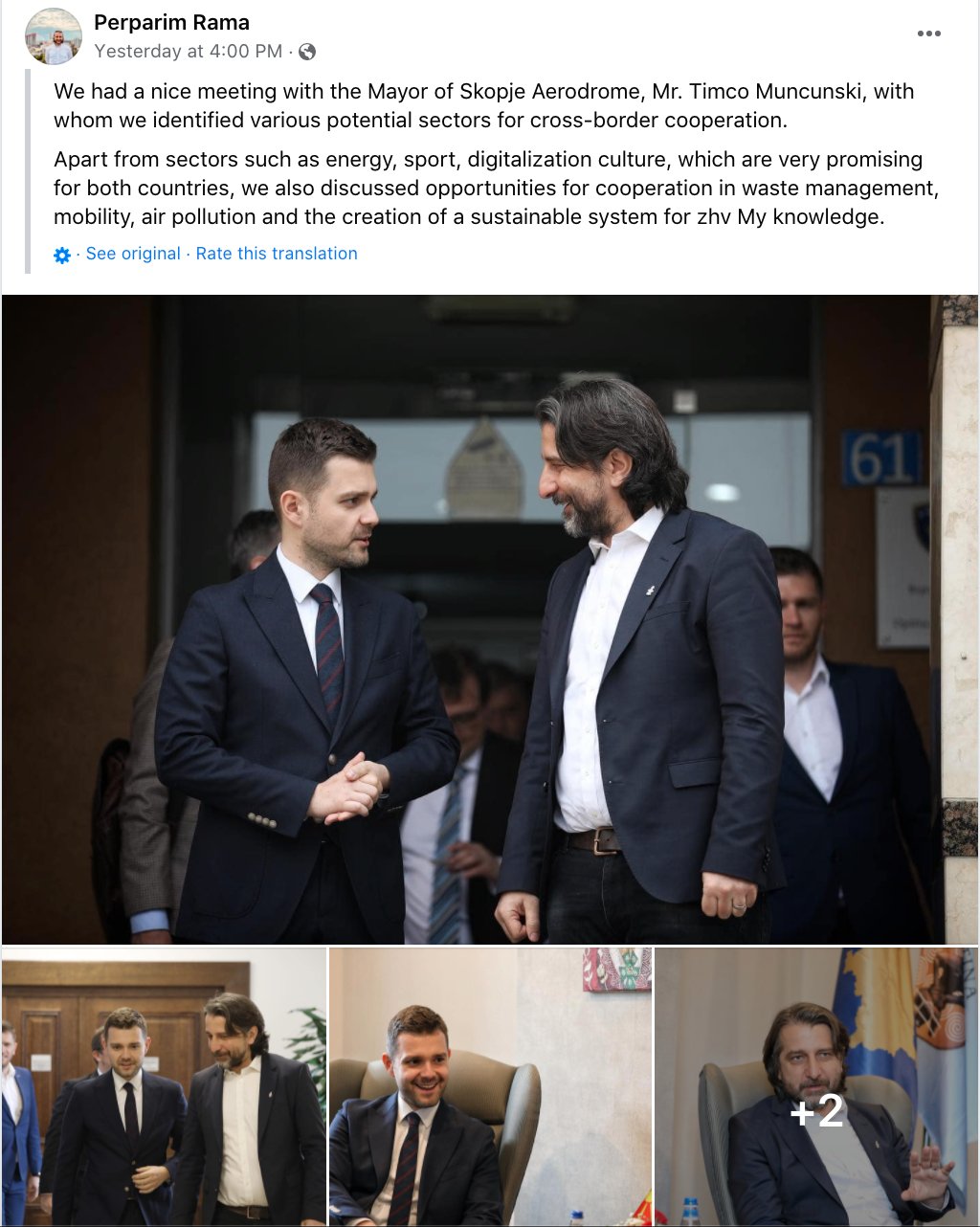 Nikola Naumeaux On Twitter Абе Тимчо бил на Косово да се сретне приштинскиот градоначалник