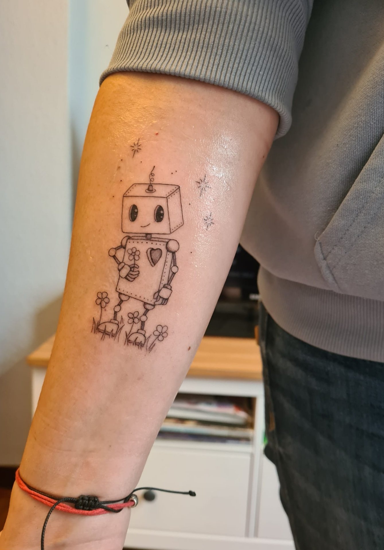 Robot Under Skin Tattoo Designs