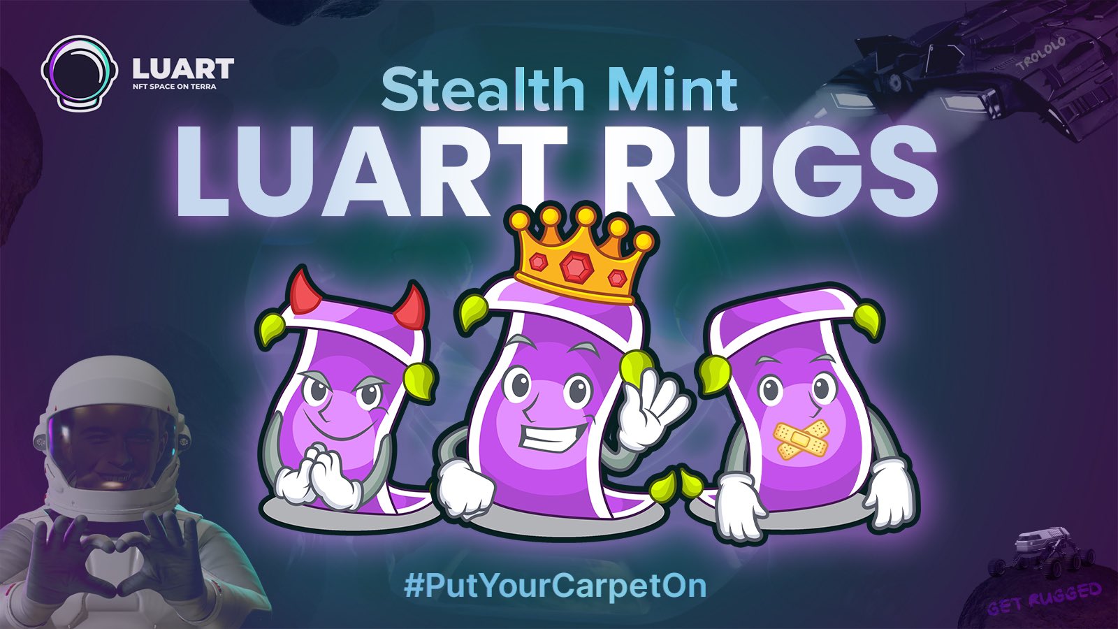 Luart.io 👩‍🚀 on Twitter: "🚨 LUART RUGS - MINT LIVE 🚨 Luart proudly presents its first stealth ...