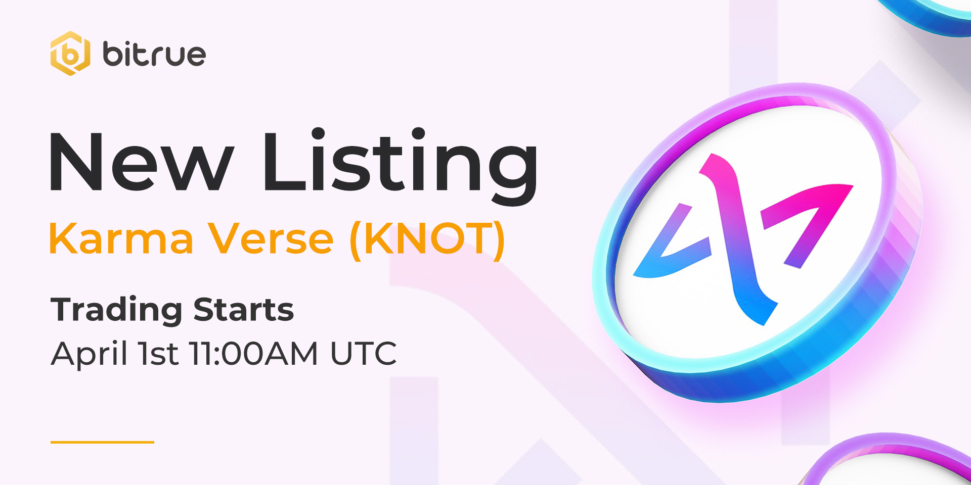 Bitrue on Twitter: "Karma Verse $KNOT is coming to Bitrue spot trading. @Karmaverse_io ...