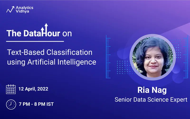 Analytics Vidhya on Twitter: "📢 We are happy to bring yet another exciting #DataHour for you ...
