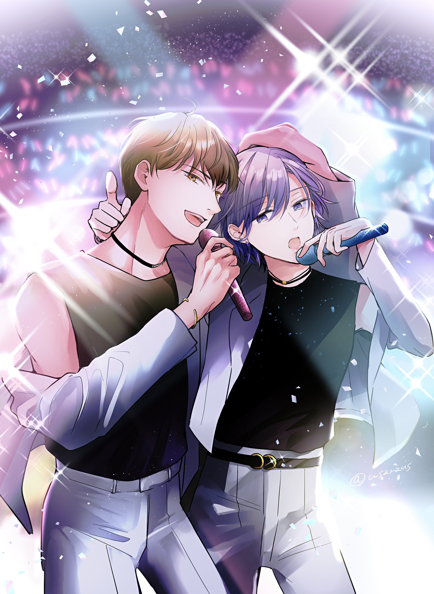 us on Twitter: "アイドルユニットBLです💖💜 (※エイプリルフール🤴☁️) #創作BL https://t.co/go8fds8O5s" / Twitter