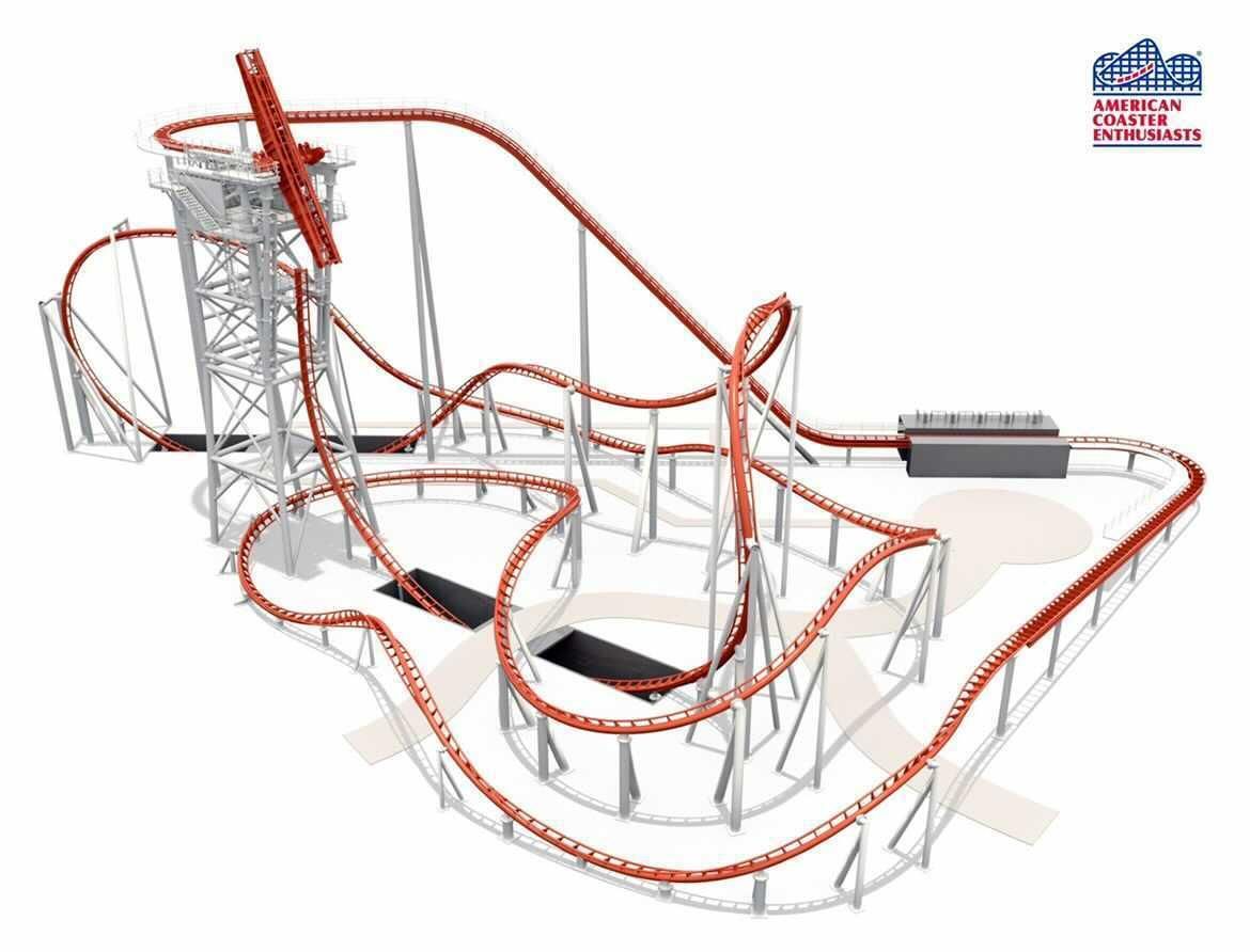 The layout for the Vekoma Tilt Coaster at [Cotaland] has been released ...