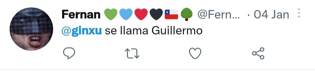 Guinxu on Twitter: "Me hace gracia porque no me llamo ni Ginxu ni tampoco Guillermo 😅 PD: Ojo no ...