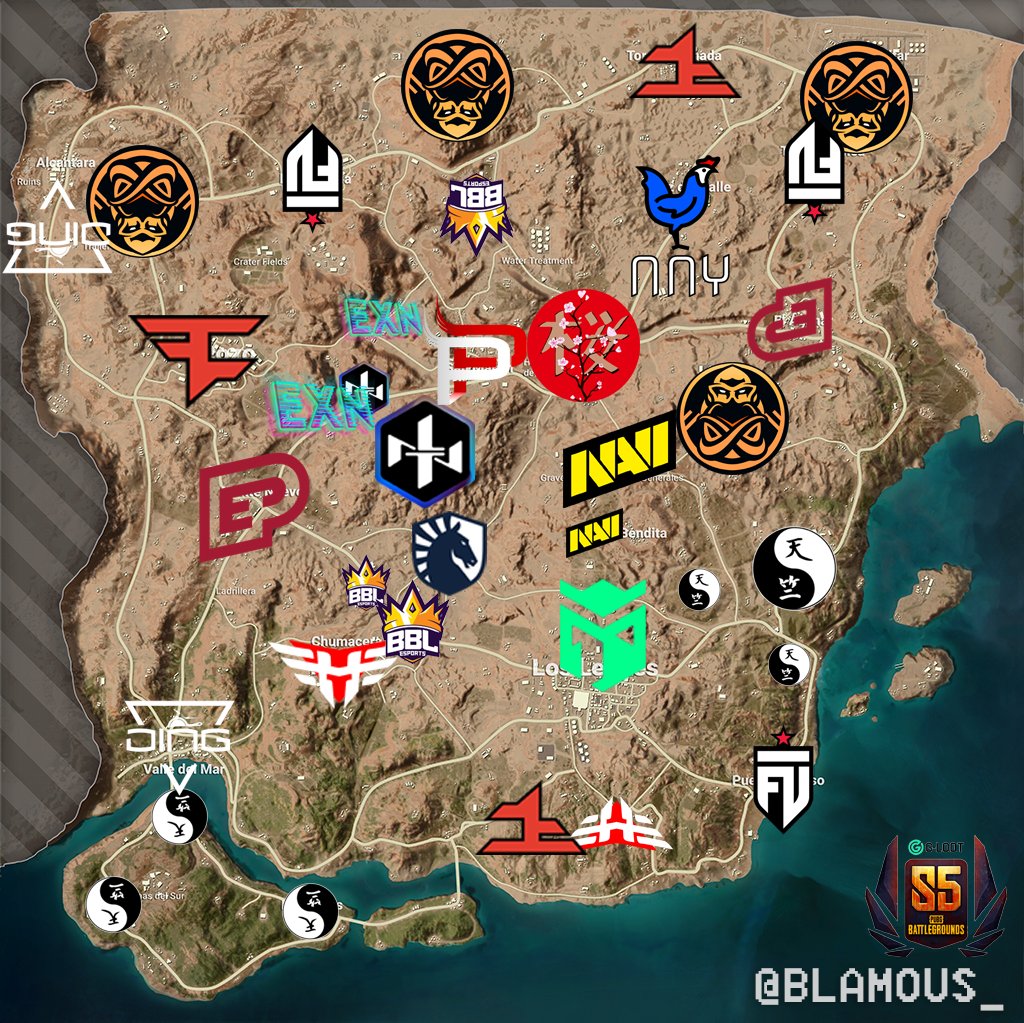 G-Loot - Season 5 loot spot maps. : r/CompetitivePUBG