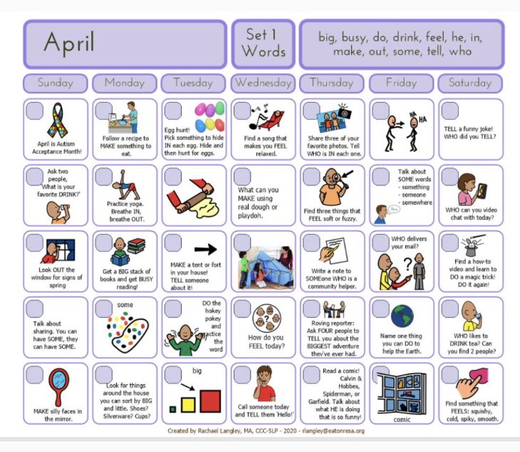 GECDSB_Speech Language on Twitter: " ️Love these April activities to ...