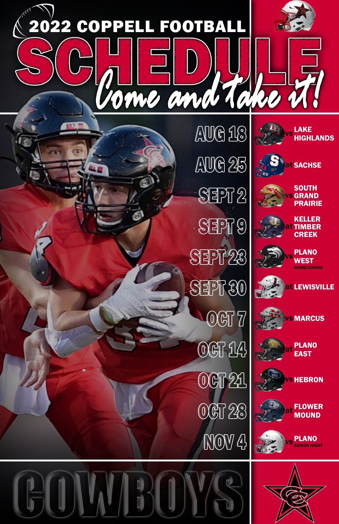 Grand Prairie Gophers Football Schedule