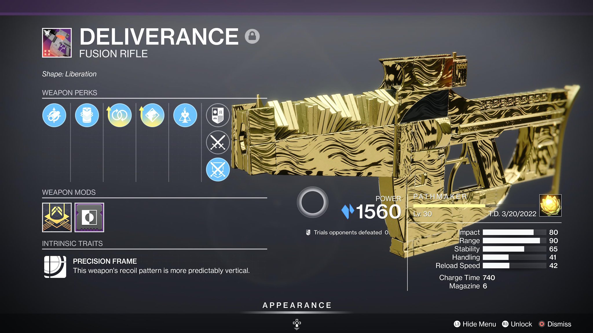 Destiny Bulletin on Twitter: "New Trials Memento/Gleaming Keepsake shader. (via Fallen ...