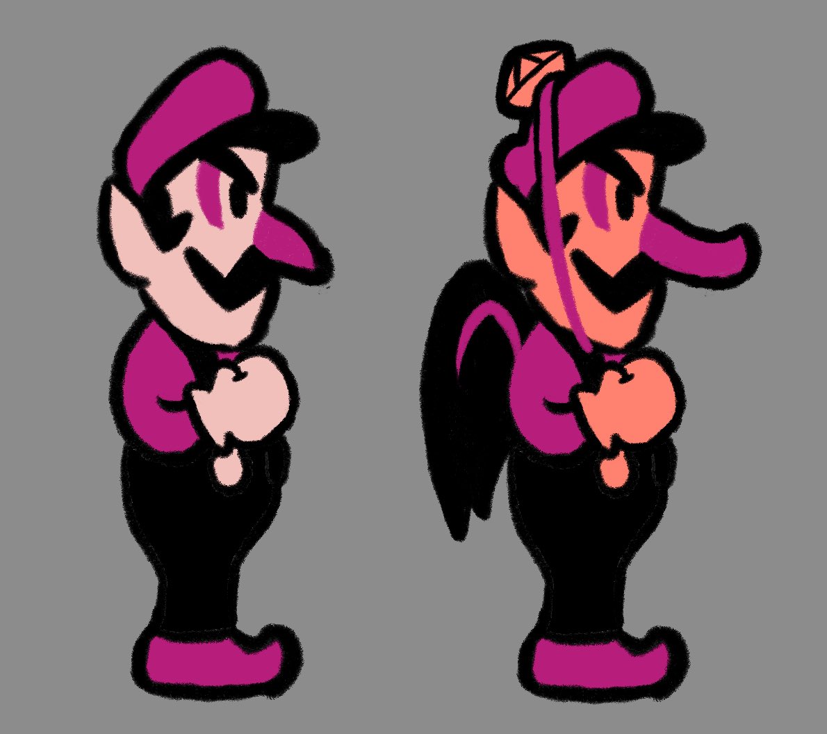 Paper Waluigi