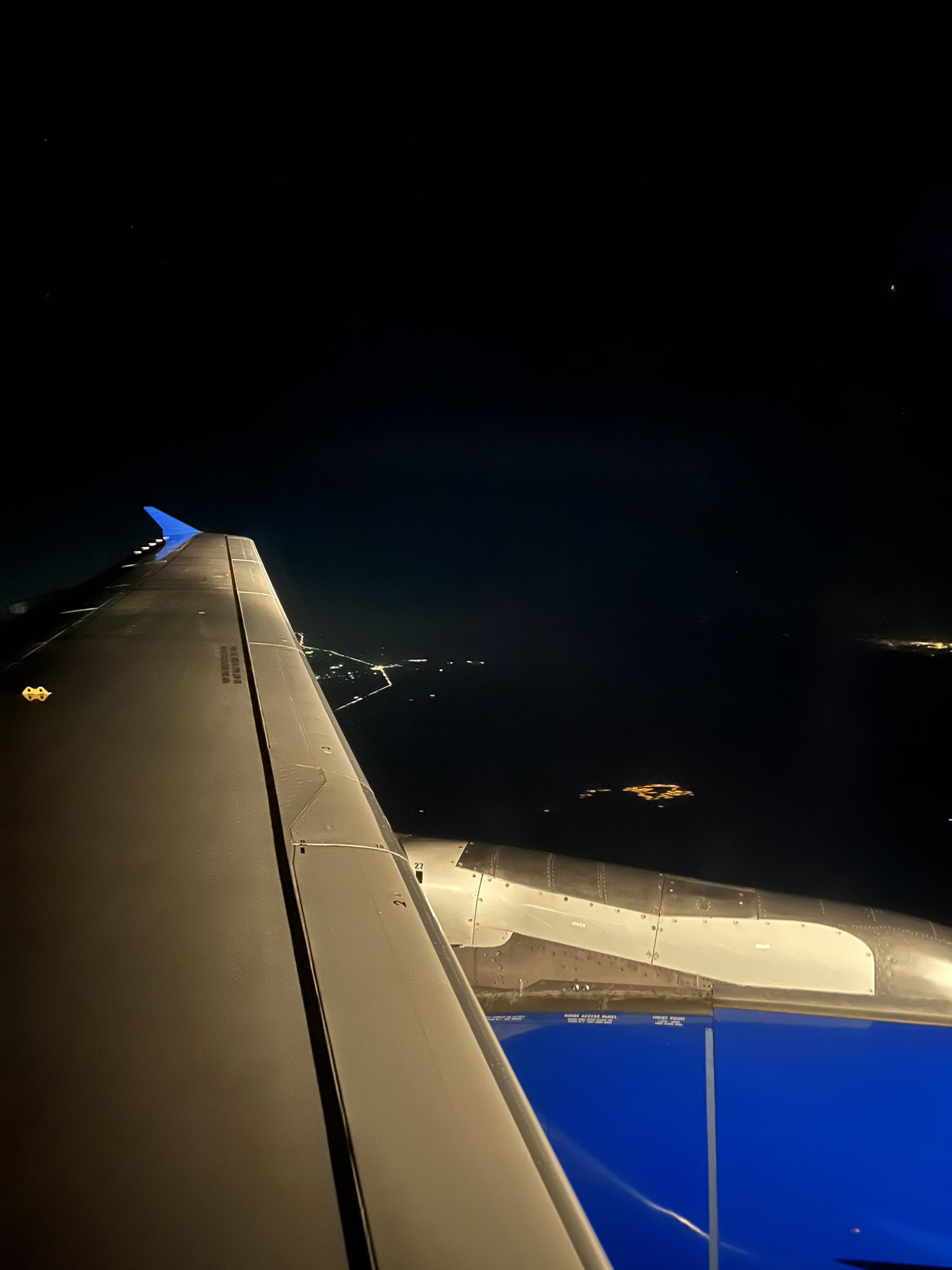 Plane Window At Night