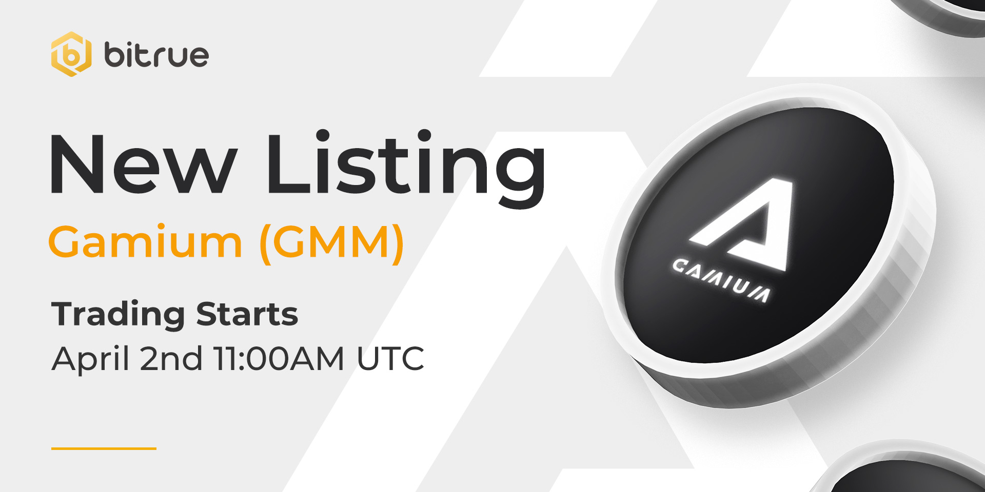 Bitrue on Twitter: "#Gamium $GMM is coming to Bitrue spot trading ...