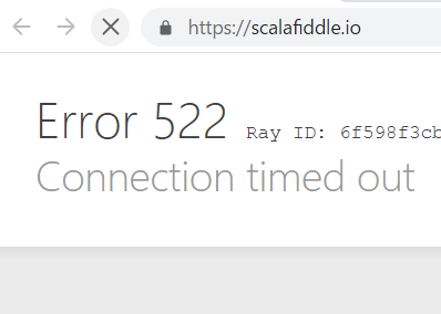 mattn on Twitter: "scalafiddle、エラーになってる。 https://t.co/nyuVgBGKA7" / Twitter