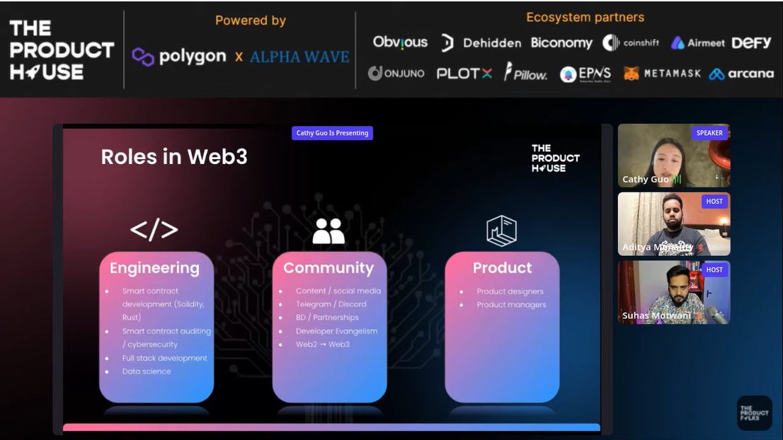 The Product House🚀 on Twitter: "various roles in web3 💫 engineering 💫 community 💫 product https ...